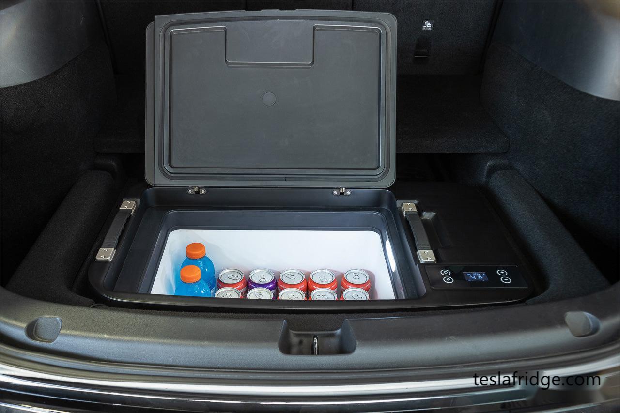 A portable freezer specially designed for Tesla Model Y sub trunk ...